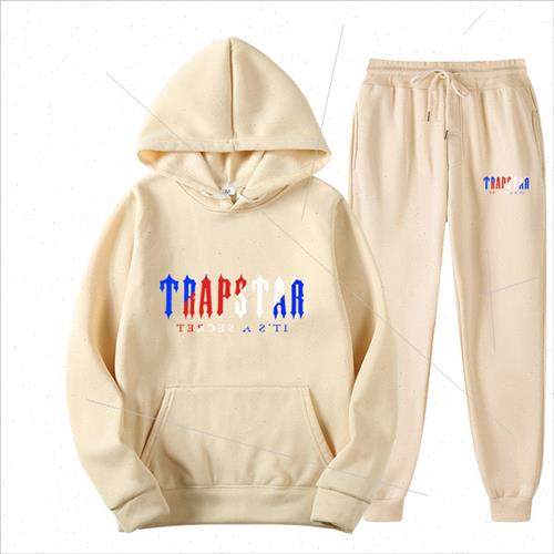 TRAPSTAR letters Printed mens and womens multi-color warm tw_虎窝淘