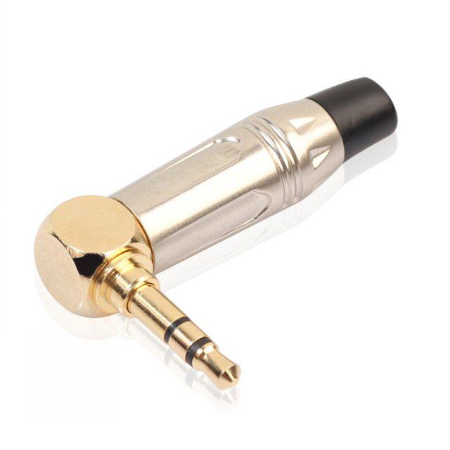 L-Type 3.5mm Stereo Jack Plug Audio Converter Adapter Right_虎窝淘