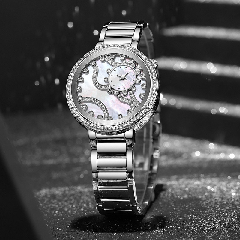 DAVENA蒂玮娜时来运转147颗天然钻石腕表女士表轻奢高端款送女友_虎窝淘