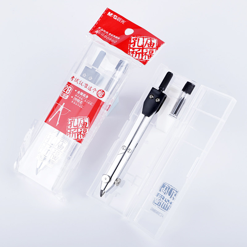 晨光文具金属圆规孔庙系列考试用品金属绘图绘画学生用带铅芯ACS90860_虎窝淘