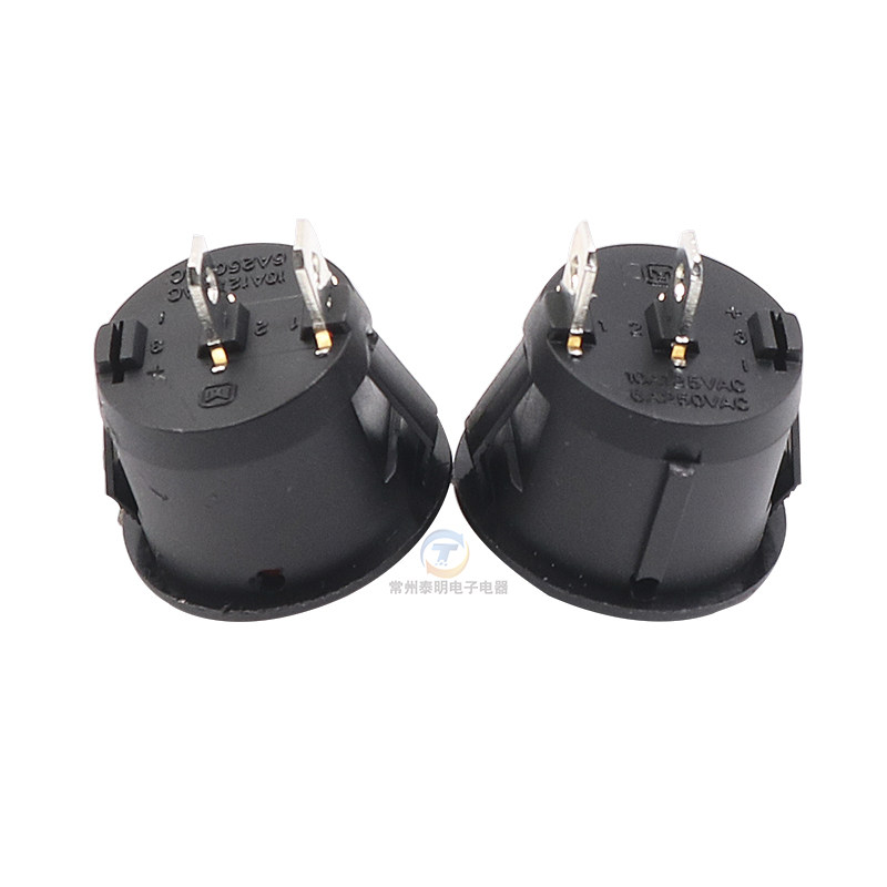 KCD1-105 KCD1电源按键开关黑色2档2脚圆船形按钮开关船型开关_虎窝淘