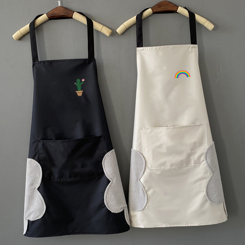 厨房围裙防水防油家用时尚女裙子韩版可爱日系工作服大人男士定制_虎窝淘