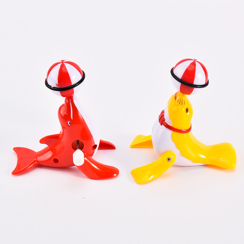 海豚发条玩具小动物海狮顶球上弦旋转益智儿童宝宝幼儿园礼品奖品_虎窝淘