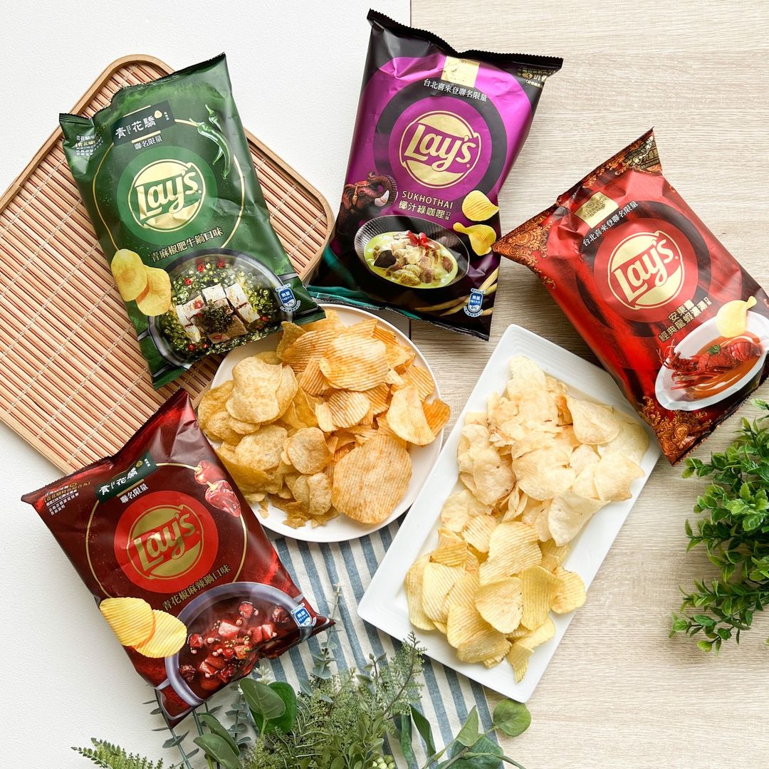 限量喜来登联名系列！乐事LAY'S青麻椒肥牛锅椰汁绿咖喱经典龙虾_虎窝淘