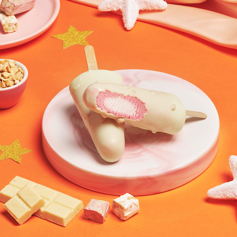 【3支】可爱多棒棒牛轧糖口味冰淇淋白巧克力风味脆皮冰激凌77g_虎窝淘