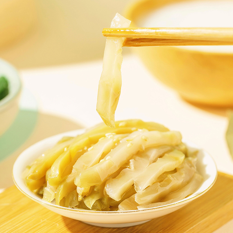 味聚特下饭菜鲜脆原味学生榨菜芯咸菜四川麻辣萝卜干53g袋装即食_虎窝淘