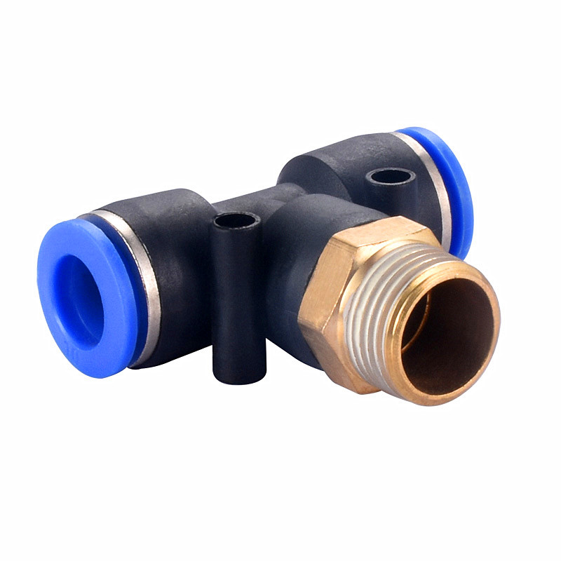 气动管快速插接头T型螺纹正三通PB4-M5/6-01/PB8-02/10-03/12-04_虎窝淘