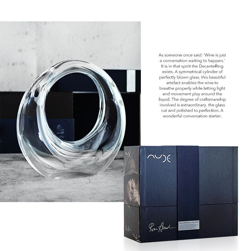 Ron Arad设计款 NUDE努德水晶玻璃醒酒器月亮之环阿拉德签名进口_虎窝淘