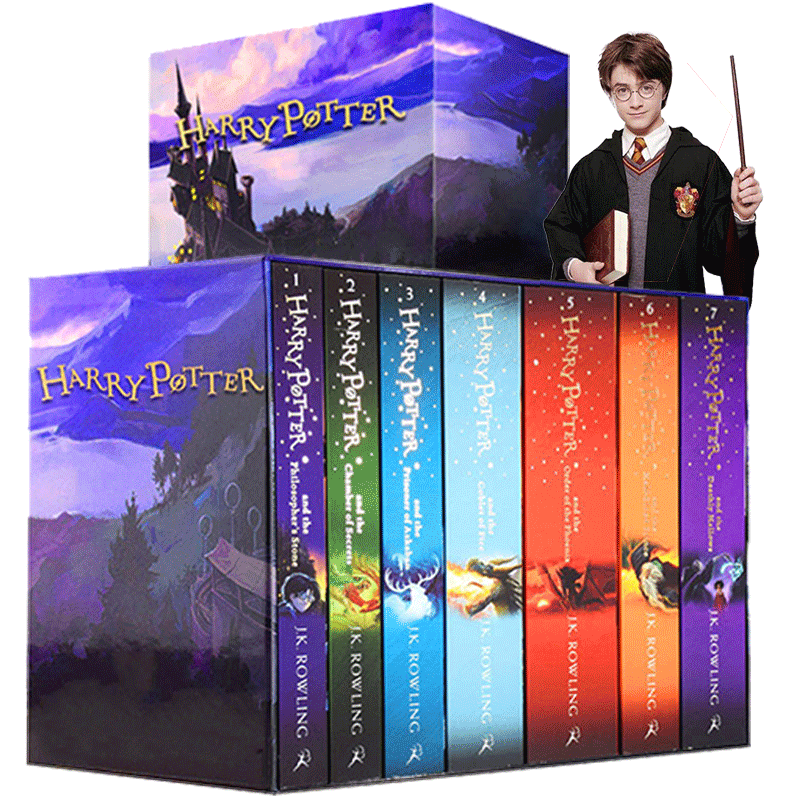 【自营】哈利波特 Harry Potter 1-7册哈利波特书全套哈利波特英语原版哈利波特与魔法石哈利波特与密室哈利波特英文原版_虎窝淘
