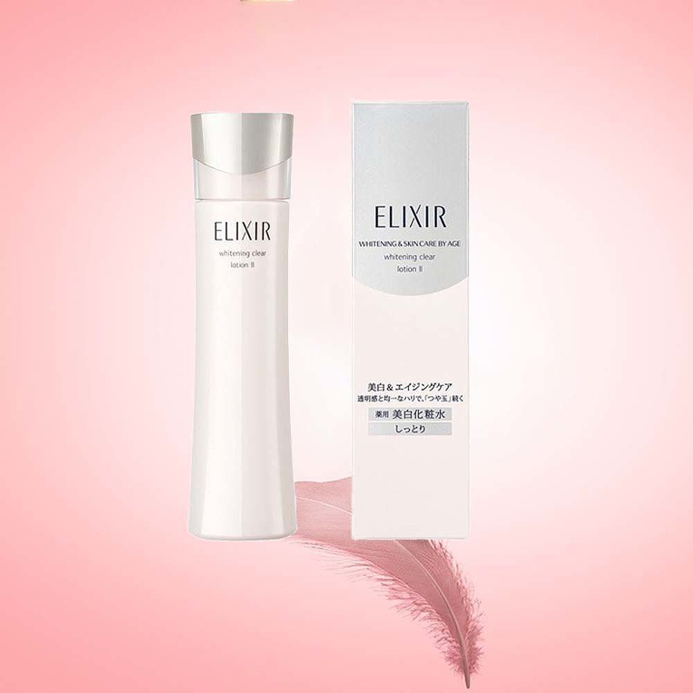 日本资生堂怡丽丝尔Elixir纯肌净白爽肤晶润水2号滋润型170ml混合_虎窝淘