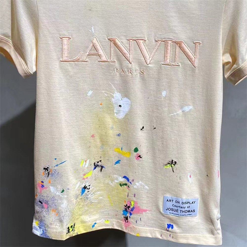 香港直邮Lanvin LANVIN X GALLERY DEPT.徽标短袖T恤 RUTSG浪凡_虎窝淘