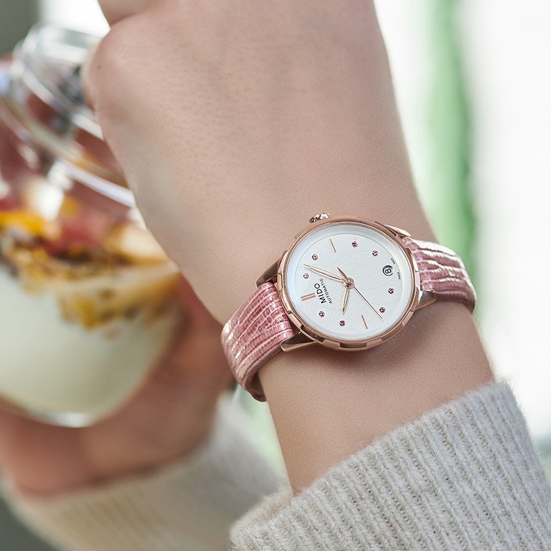 Mido美度花淅女表机械腕表瑞士官方正品M043.207.36.011.00_虎窝淘