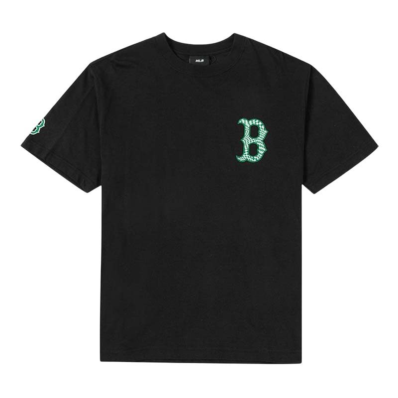 【自营】MLB男女短袖纽约洋基队棋盘格半袖透气圆领T恤3ATSO0233_虎窝淘