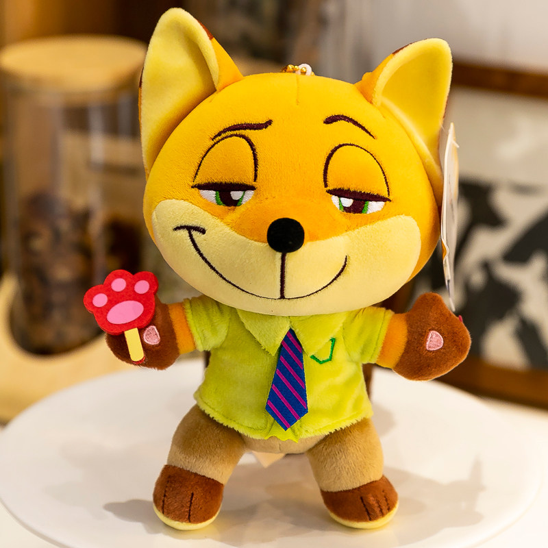 正版迪士尼公仔疯狂动物城朱迪兔子狐狸尼克树懒闪电毛绒玩具挂件_虎窝淘