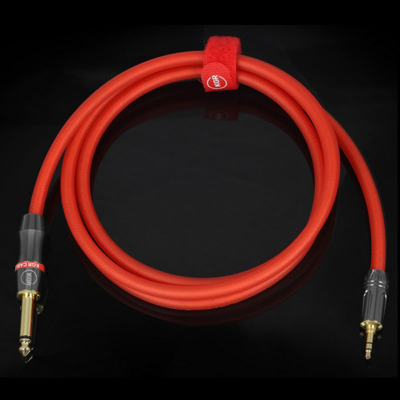 KGR 3.5转6.5降噪音频线电鼓钢琴音箱手机连接声卡功放大转小口_虎窝淘