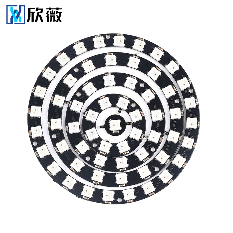 LED内置全彩驱动幻彩灯开发板模块WS2812 5050 RGB方形圆形LED灯_虎窝淘