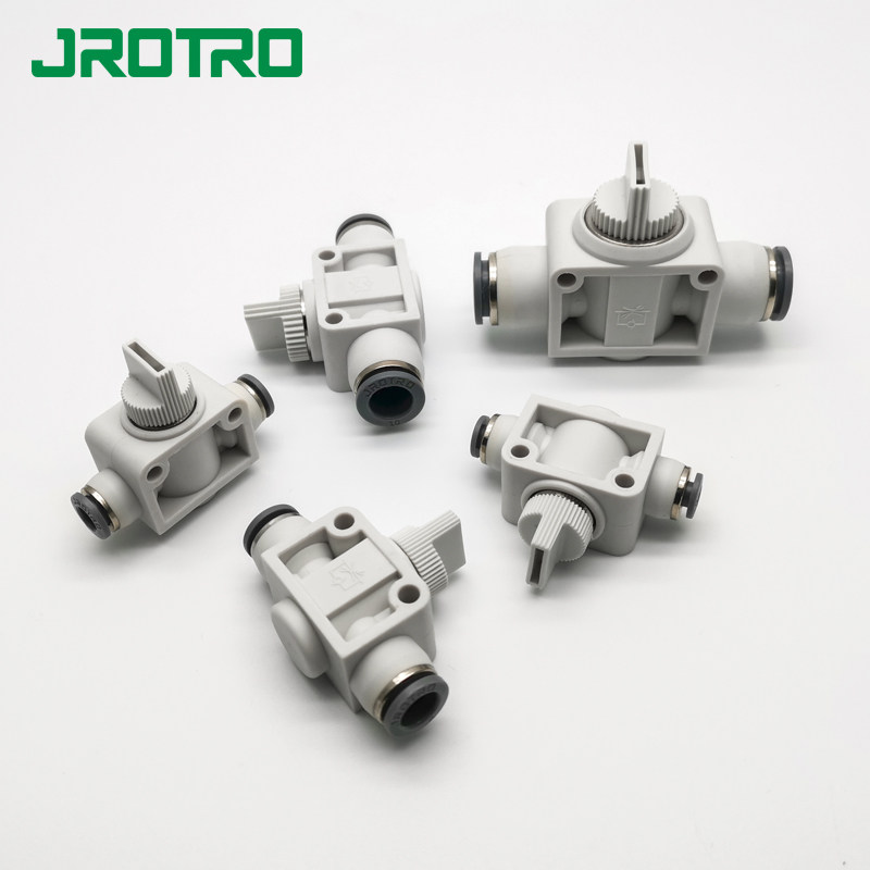 HVFF气管开关气动快速快插接头型阀门 HVFF6/4/8/10/12手阀_虎窝淘