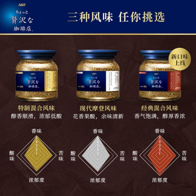 AGF blue luxury coffee shop blue can sugar -free black coffee quick ...