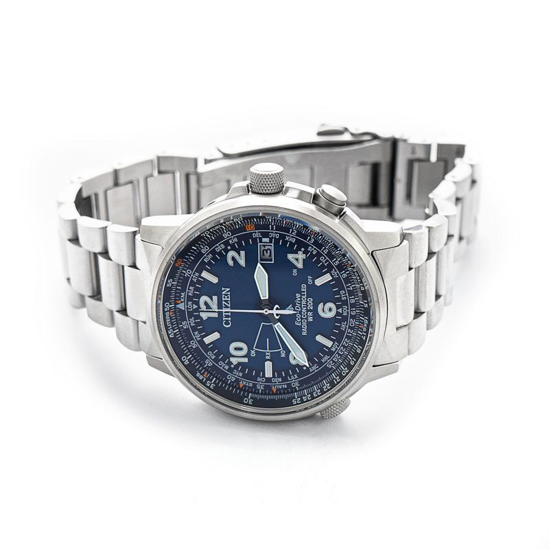 Citizen西铁城手表空中之鹰蓝天使动能电波男士CB0240-88L日韩腕表