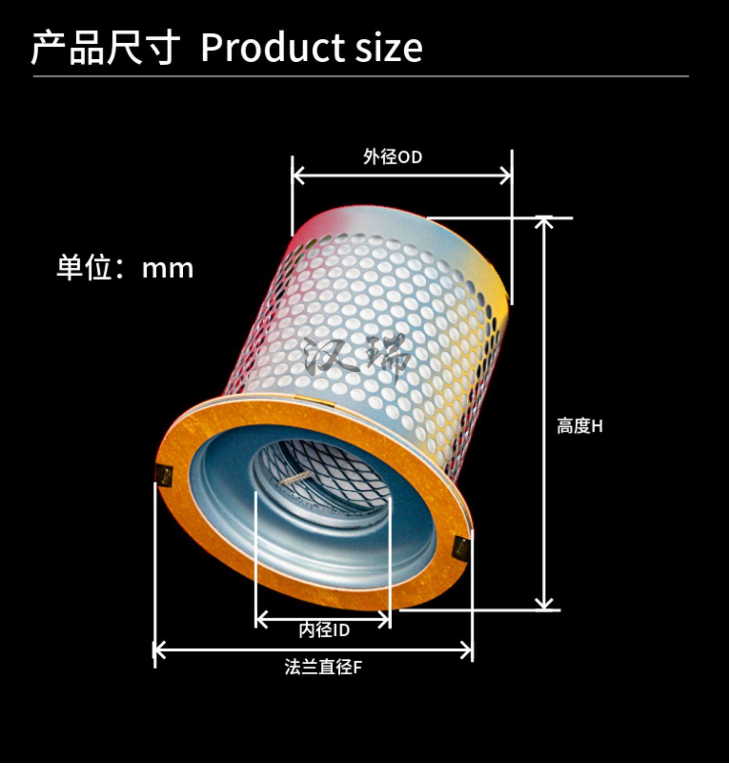 汉德螺杆空压机保养配件HD8220油气分离器滤芯10A7.5KW智能风_虎窝淘