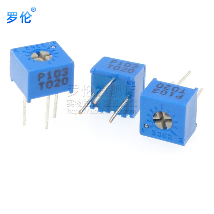3362电位器 20K欧-P203单圈精密可调电阻顶调 3362P-1-203LF_虎窝淘