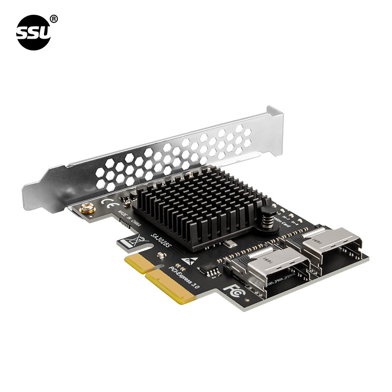 SSU PCIe转SFF-8087 SATA3.0扩展卡Mini-SAS/SATA硬盘转接卡8口_虎窝淘