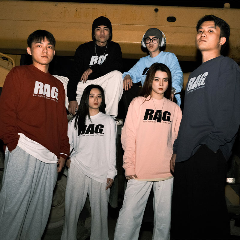 STA2023冬季RAG抹布系列基础多色印花日常休闲T恤