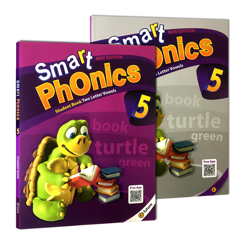 进口原版 smart phonics 5级双元音字母组合 two letter vowel自然拼读Phonics字母发音系列小学英语儿童启蒙 ...