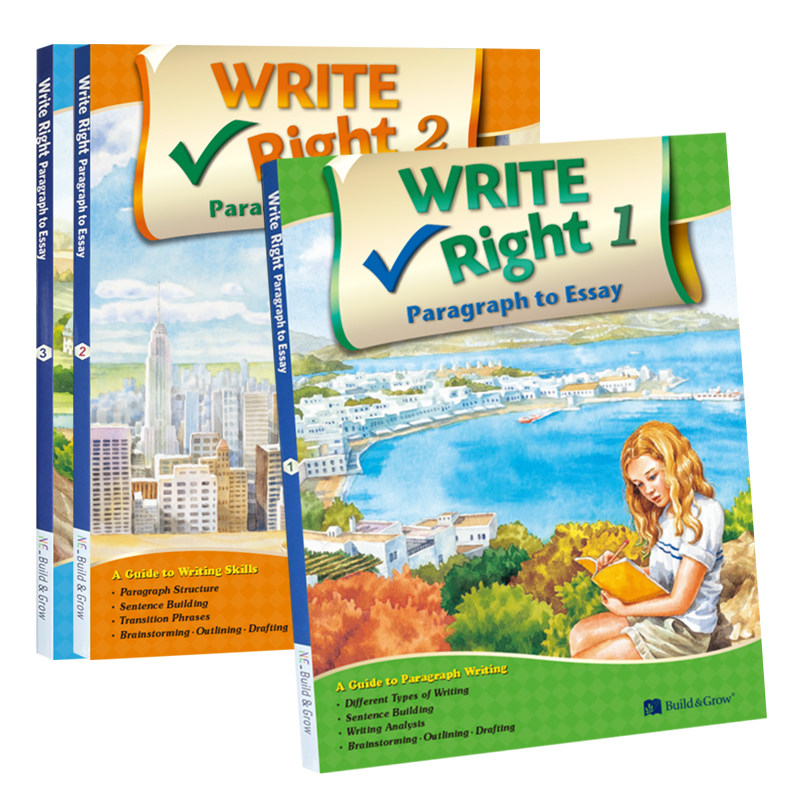 瑞派写作Write Right Paragraph to Essay 1/2/3级课本+练习册少儿高阶专项写作短期教材课程 13-15岁适用_虎窝淘