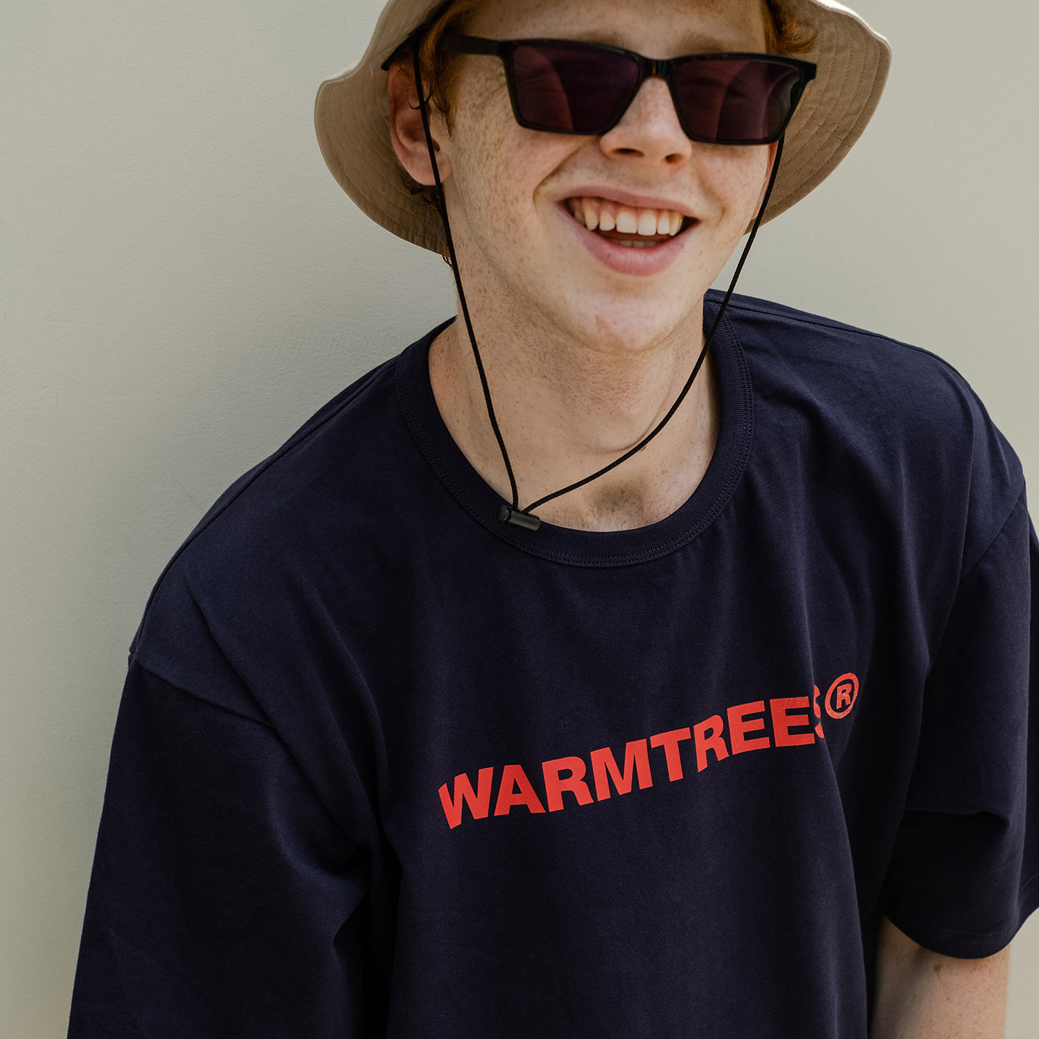 WARMTREES品牌LOGO印花短袖男纯棉休闲宽松基础款T恤潮流_虎窝淘