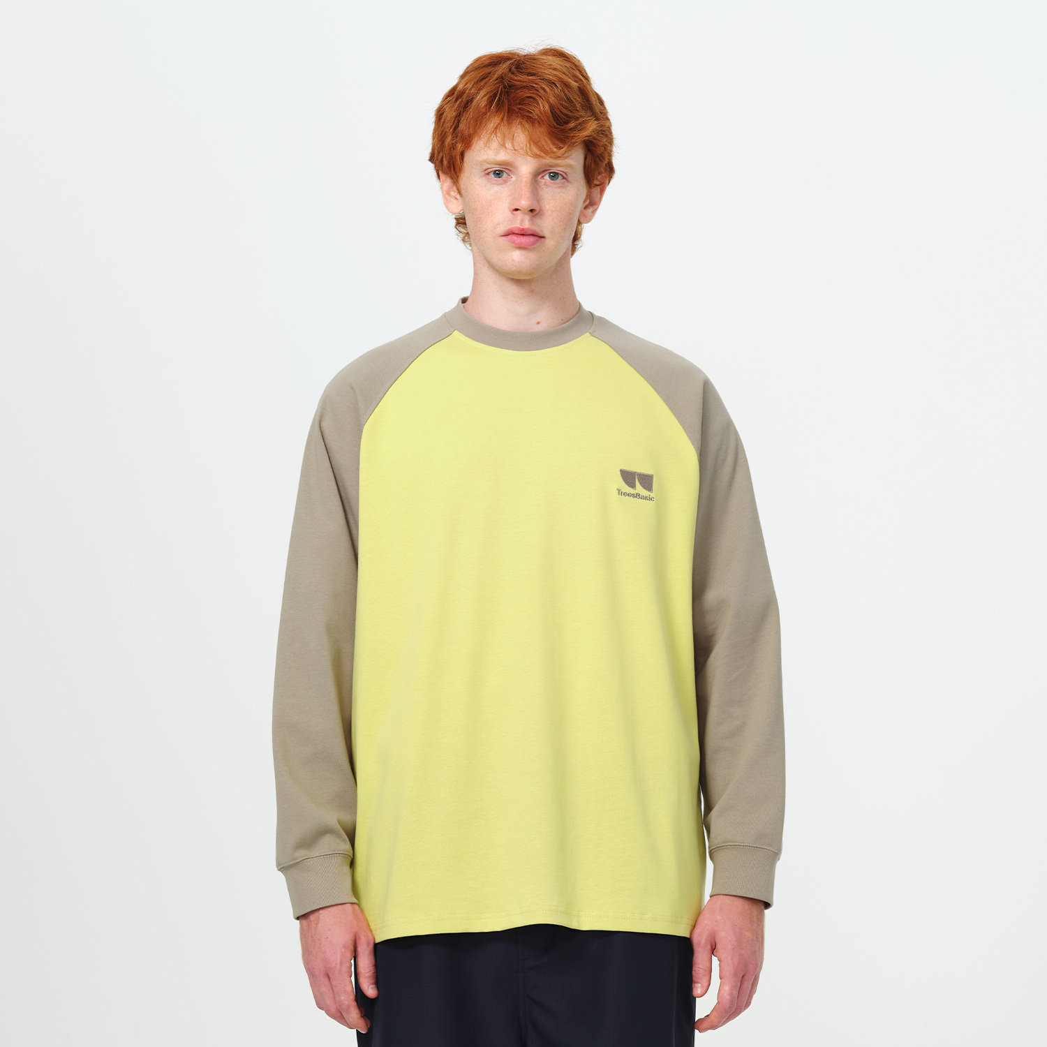 WARMTREES 2022AW小绣标插肩袖重磅长袖T恤_虎窝淘