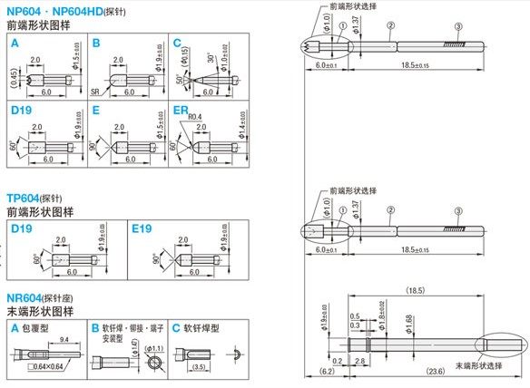 米思米型探针NP604-A-C-D NP604HD TP604 NR604-A NP60SF-G NP60S_虎窝淘