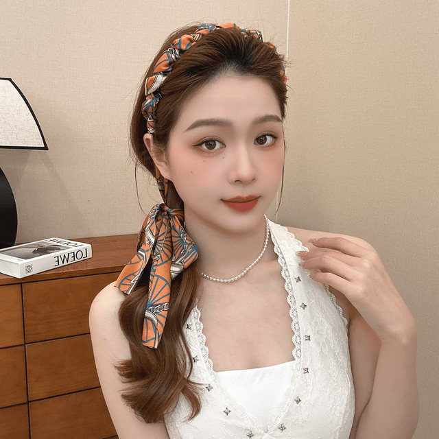 Retro palace style streamer headband for women 2025 new high-end design ...