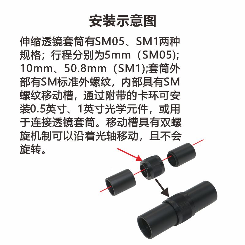 SM1\SM05伸缩透镜套筒_虎窝淘