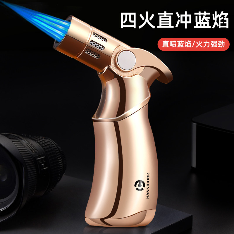 雪茄打火机喷火焊枪艾灸条点火器防风直冲大火力高档耐用充气男士_虎窝淘