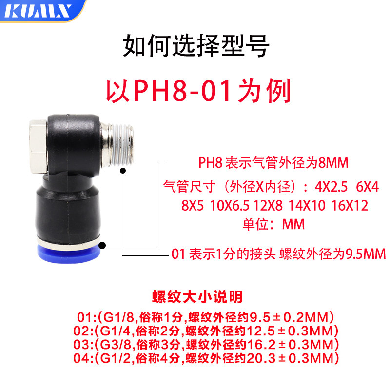 PH外六角螺纹直通PH4-M5/PH6-02/PH8-01/PH10-03/PH10-04快速接头_虎窝淘