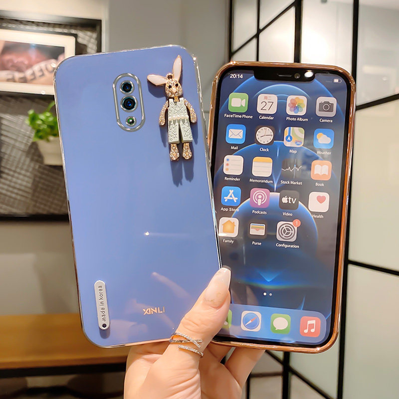 OPPOReno手机壳PCAM00电镀壳opop全包镜头防摔rone男女情侣闺蜜reon硅胶软壳保护套0p0p创意个性opoop水晶兔_虎窝淘