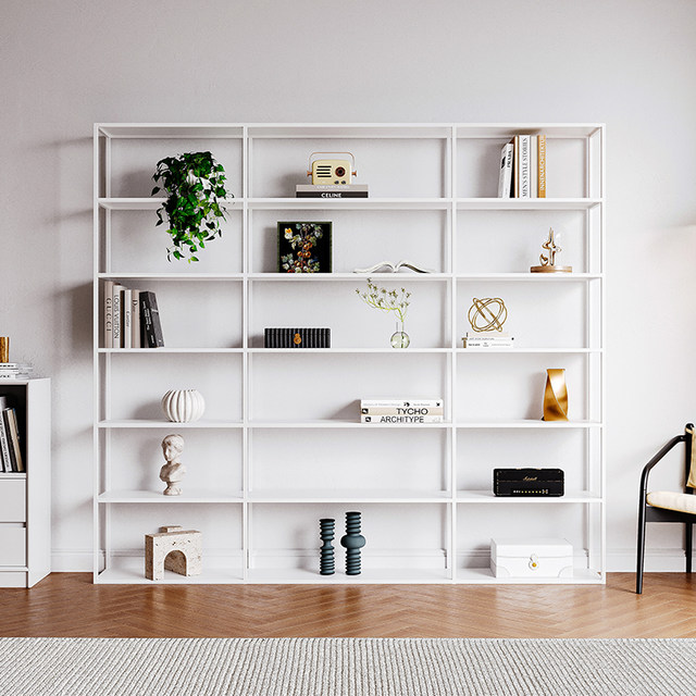 Simple Wrought Iron Library Bookshelf Home Living Room Floor-standing ...