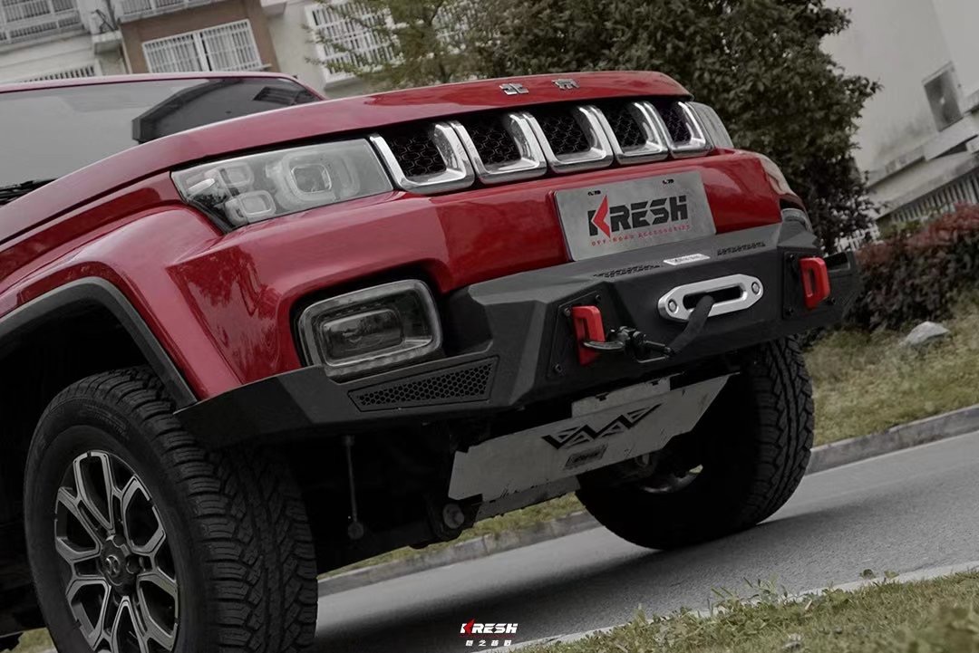 18-21款北京BJ40PLUS改装酷野前后杠BJ40刀锋英雄保险杠改装套装_虎窝淘