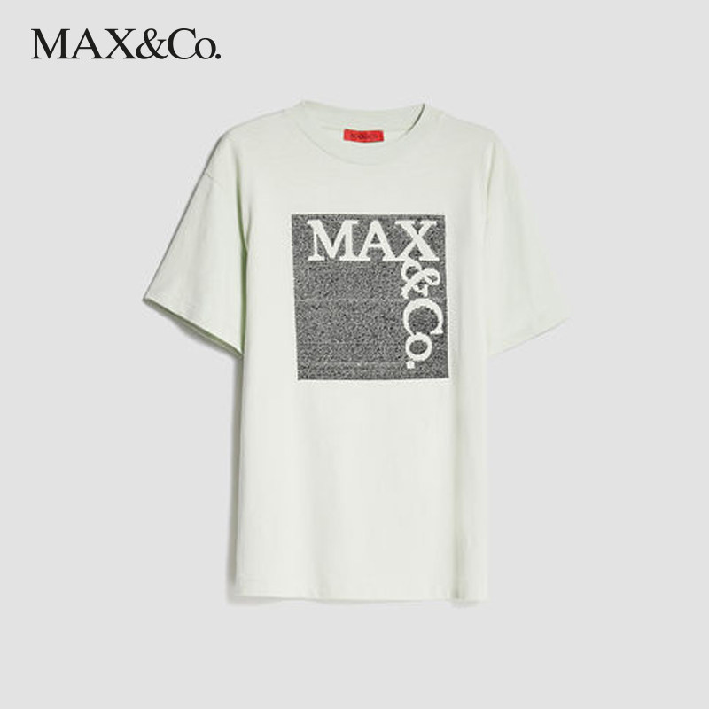MAX&Co.新品珠饰Logo T恤 7974961003 maxco_虎窝淘