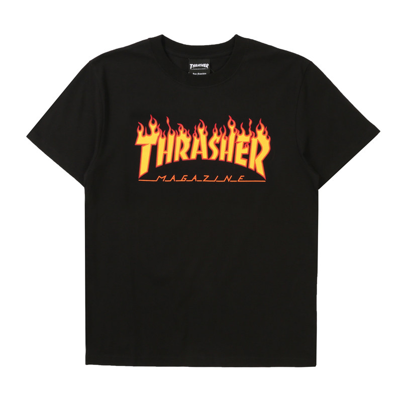 【THRASHER官方】JLP日版 FLAME S/S T-SHIRT经典火焰logoT恤_虎窝淘