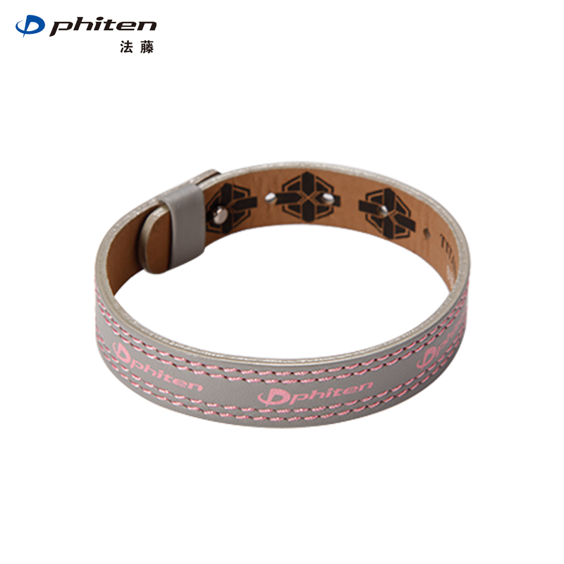 Phiten新款运动手腕保健法藤日本进口牛皮可调节时尚手环皮质手链_虎窝淘