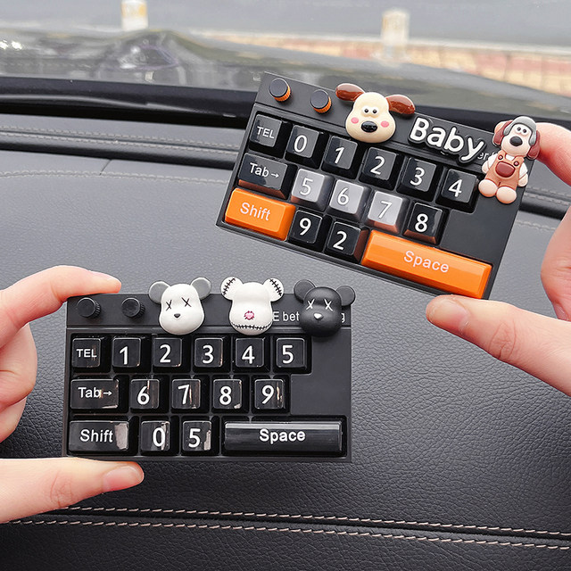 Temporary parking number plate, cute cartoon car moving phone plate ...