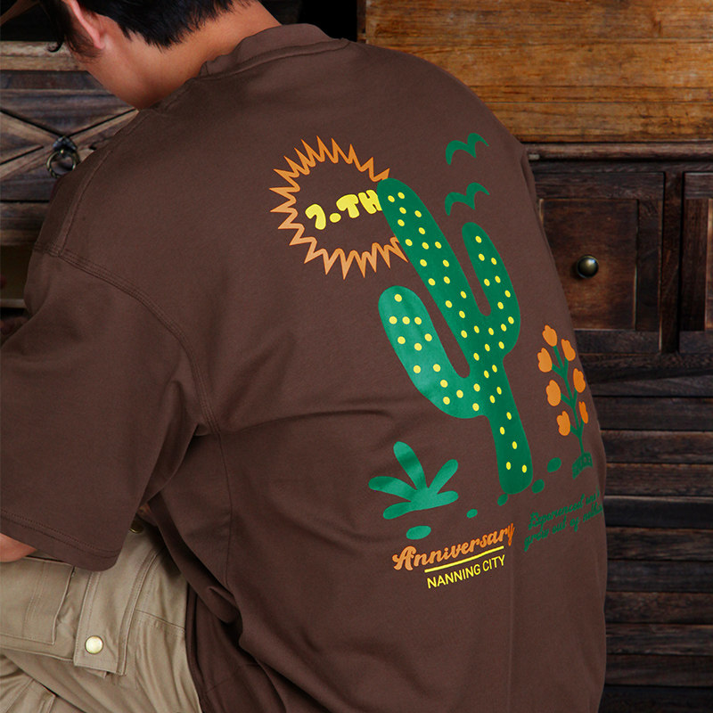 【SIMOK官方店】国潮休闲重磅街头无性别T恤滑板夏季宽松纯棉短袖_虎窝淘