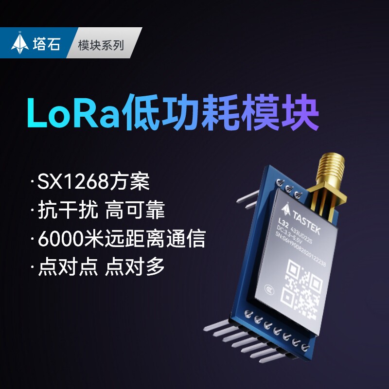 lora模块433mHZ无线数传sx1268点对点uart串口通信低功耗支持广播_虎窝淘