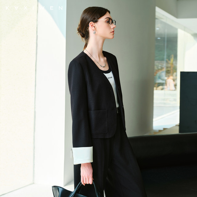 Jason Wen short suit jacket 2025 spring new temperament versatile ...