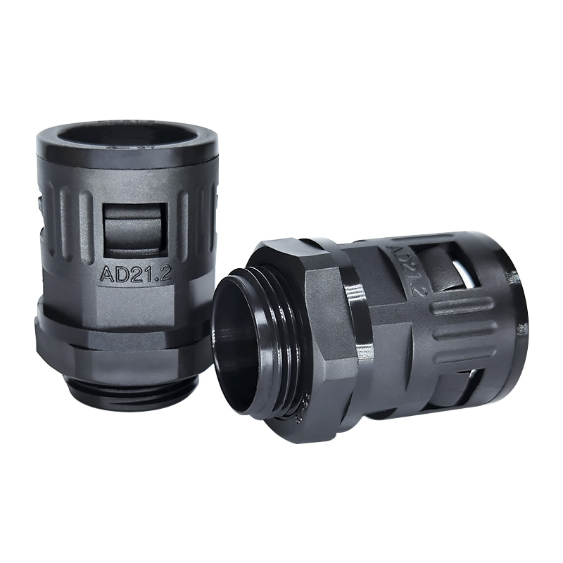 UL尼龙PA66波纹管接头阻燃环保穿线软浪管外螺纹连接直插快速接头_虎窝淘