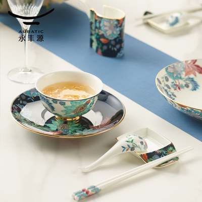 国瓷永丰源幸福满园餐具套装轻奢