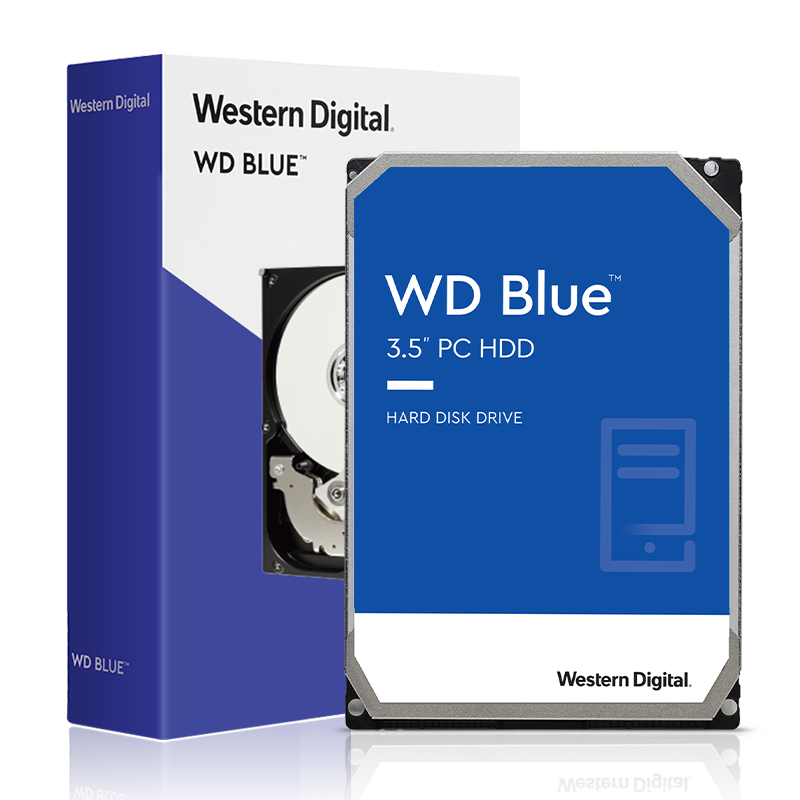 WD西部数据4TB台式机笔记本电脑SATA机械硬盘2T全新西数CMR蓝盘1T_虎窝淘