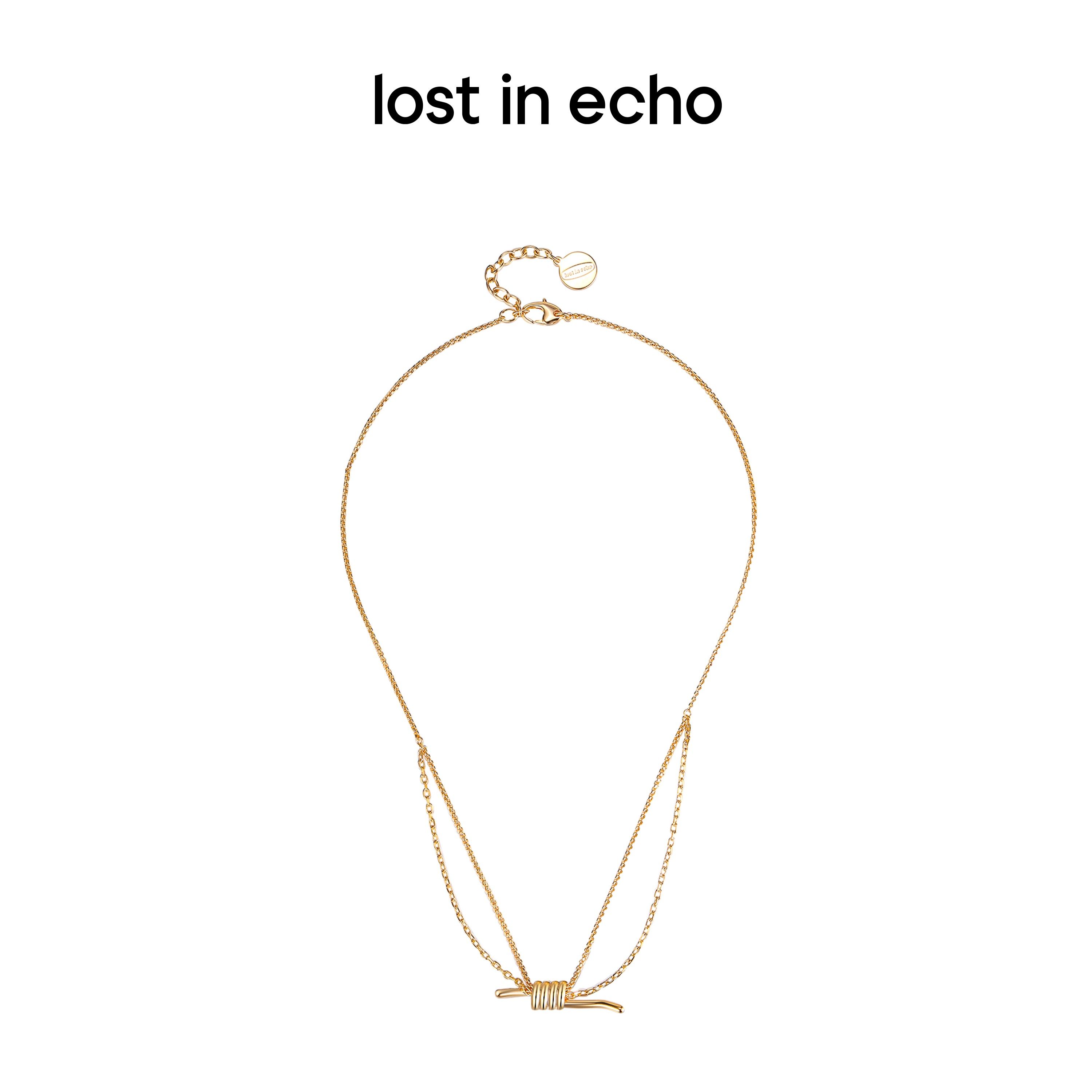 lost in echo原创设计师款设计感轻奢小众双层捆绳结项链锁骨链女_虎窝淘